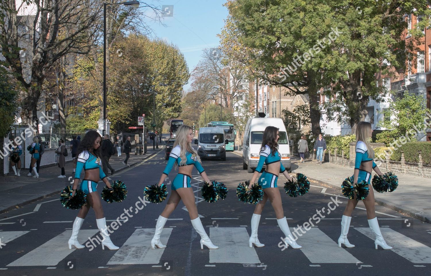 Jags Cheerleaders Roar Pictured On Crossing Editorial Stock Photo ...