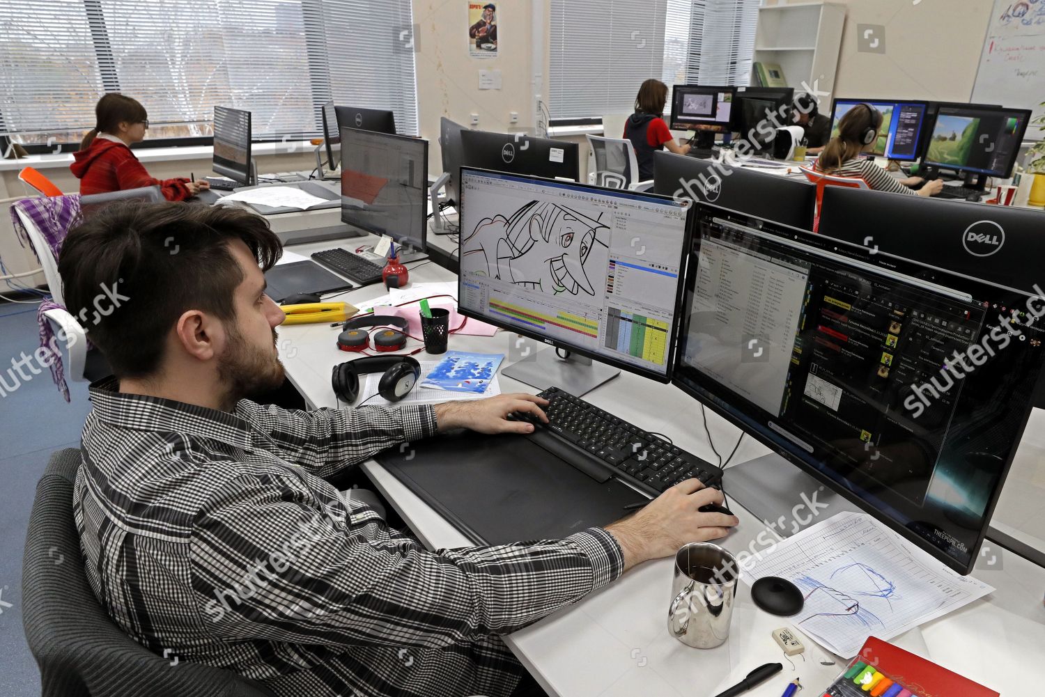Employees Work Animation Studio Soyuzmultfilm Moscow Editorial Stock ...