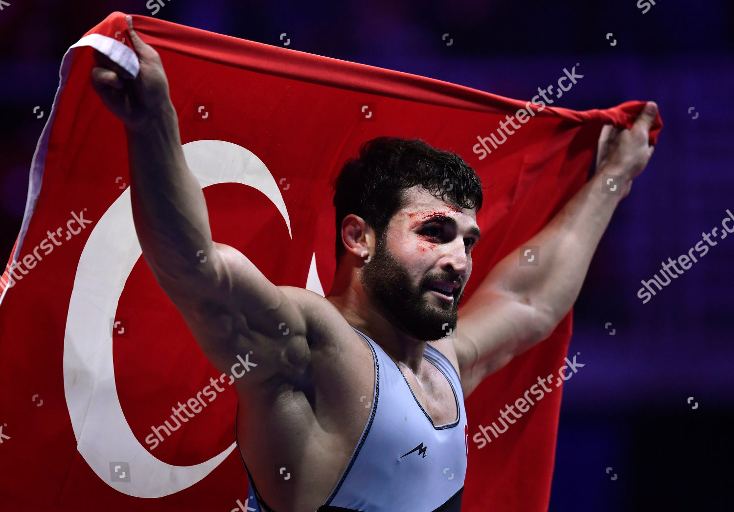 Gold Medalist Metehan Basar Turkey Celebrates Editorial Stock Photo ...