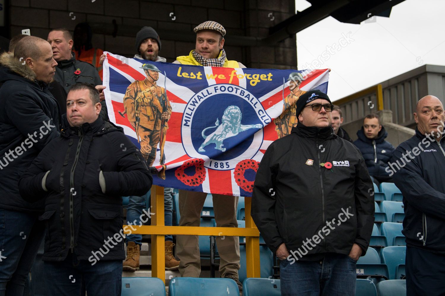 Millwall Fans Poppy Flag Editorial Stock Photo - Stock Image | Shutterstock