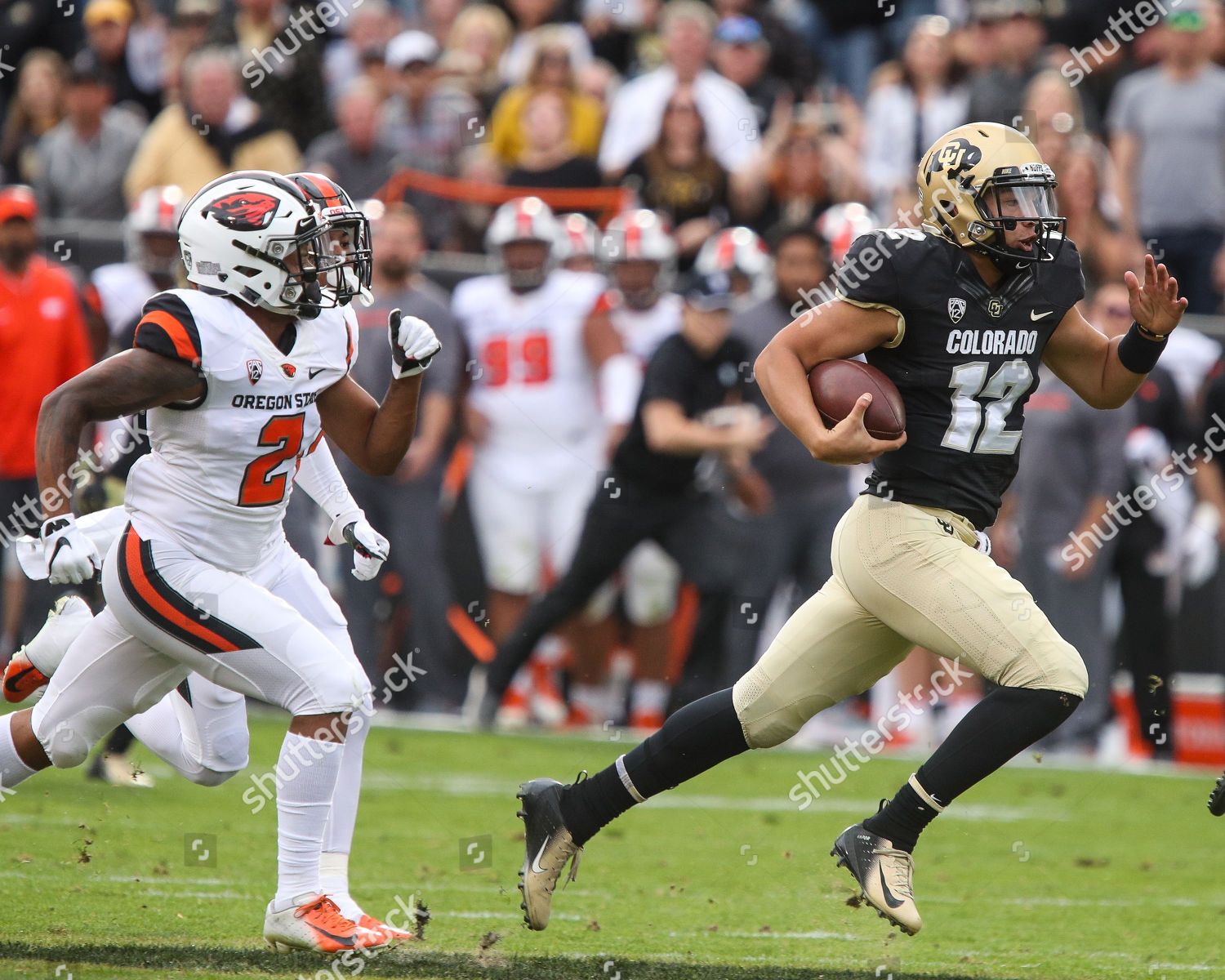 Colorado Qb Steven Montez Eludes Two Editorial Stock Photo - Stock ...