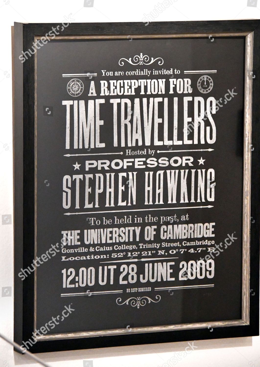 Stephen Hawkings Time Travellers Invitation October Editorial Stock ...