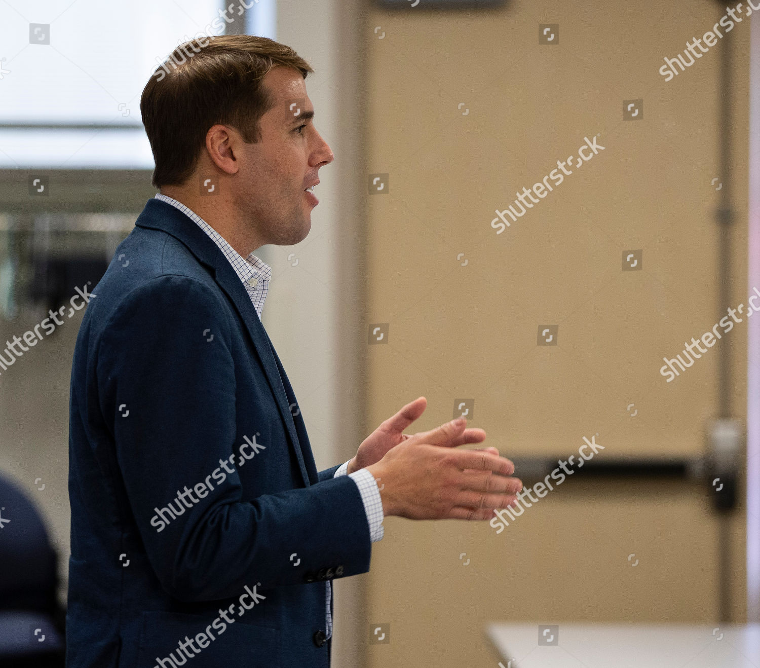 Democratic Candidate Congress Chris Papas Meets Editorial Stock Photo ...