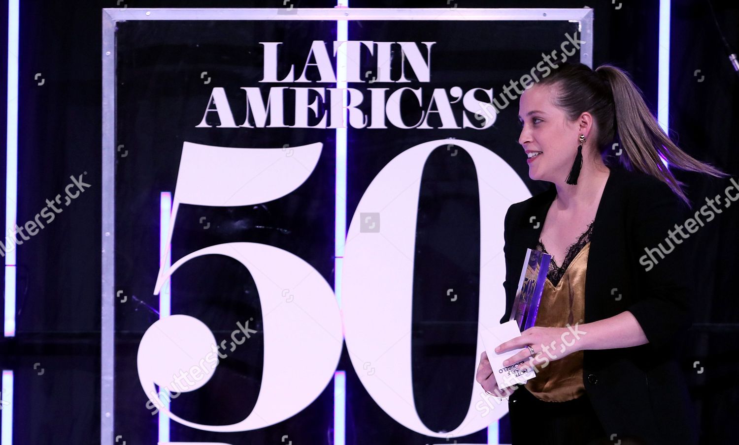 Pia Leon Receives Award Best Female Editorial Stock Photo - Stock Image ...