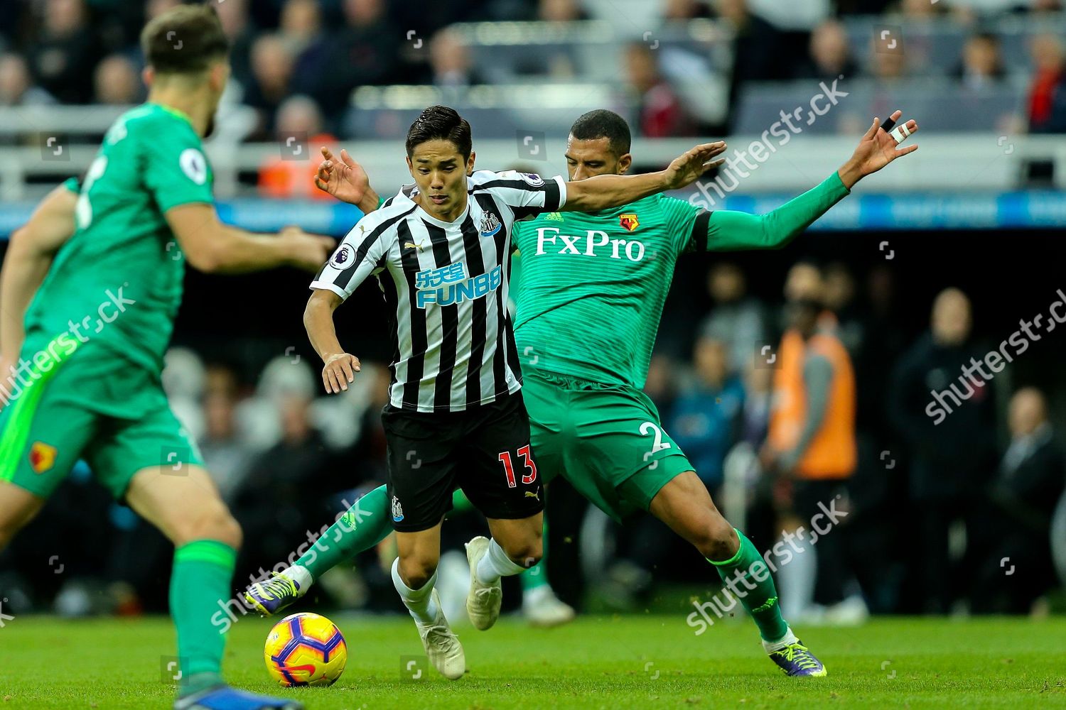 Yoshinori Muto 13 Newcastle United Fouled Editorial Stock Photo - Stock ...