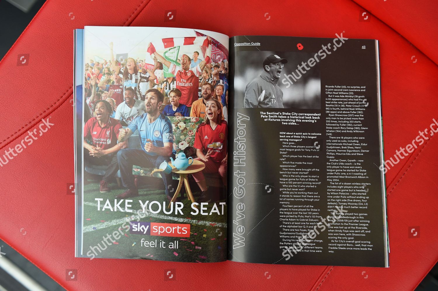 Sky Sports Advert Match Day Programme Editorial Stock Photo - Stock ...