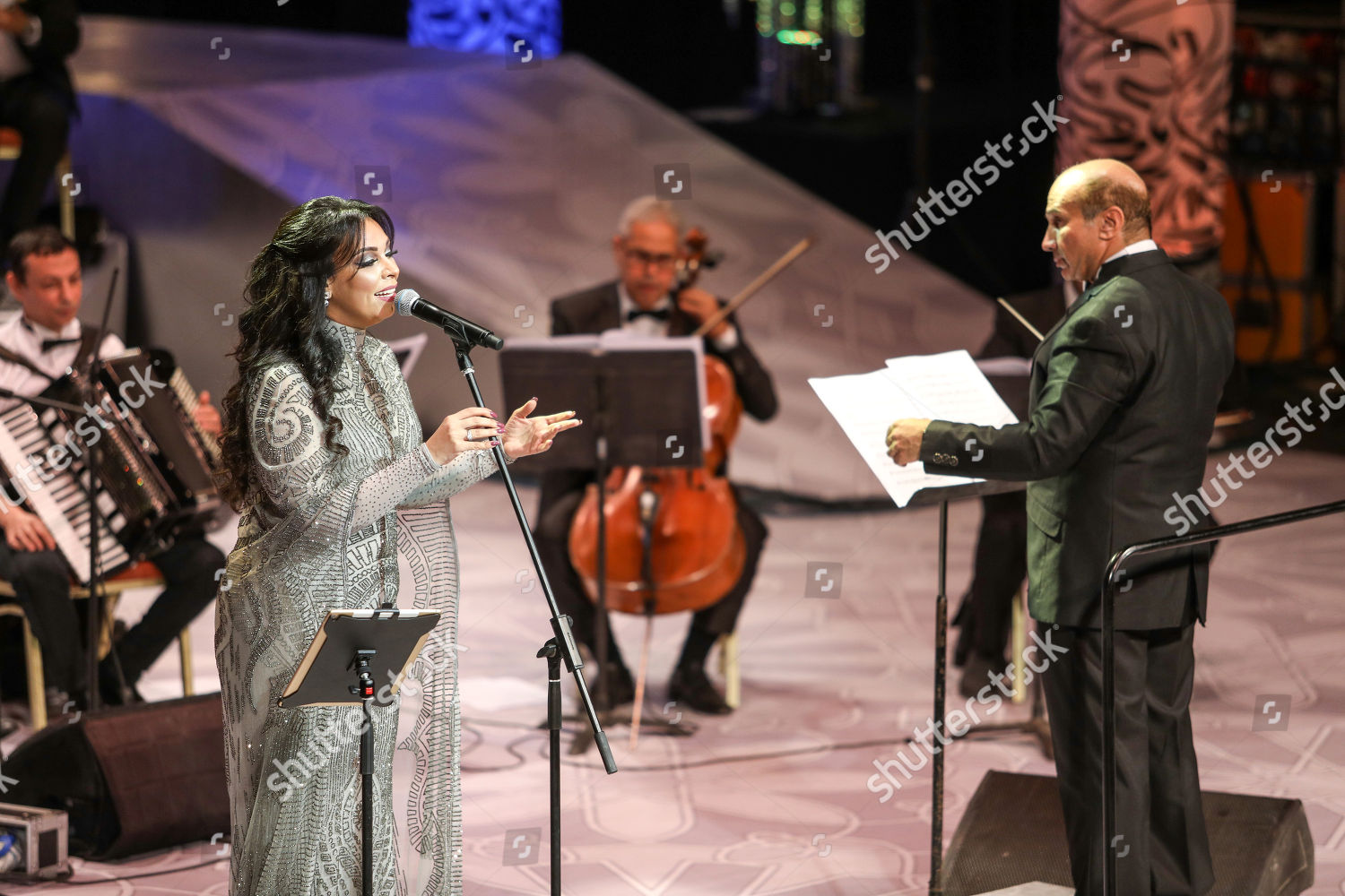Egyptian Singer Marwa Nagy Performs During Editorial Stock Photo ...