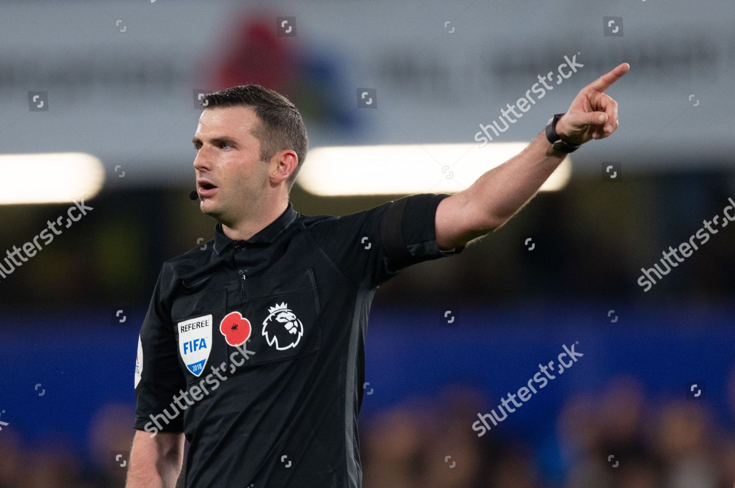 Referee Michael Oliver Wearing Remembrance Day Editorial Stock Photo ...