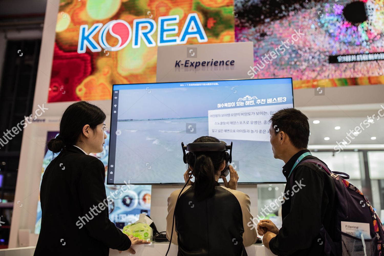Visitors Stand Front Booth South Korea Editorial Stock Photo - Stock ...
