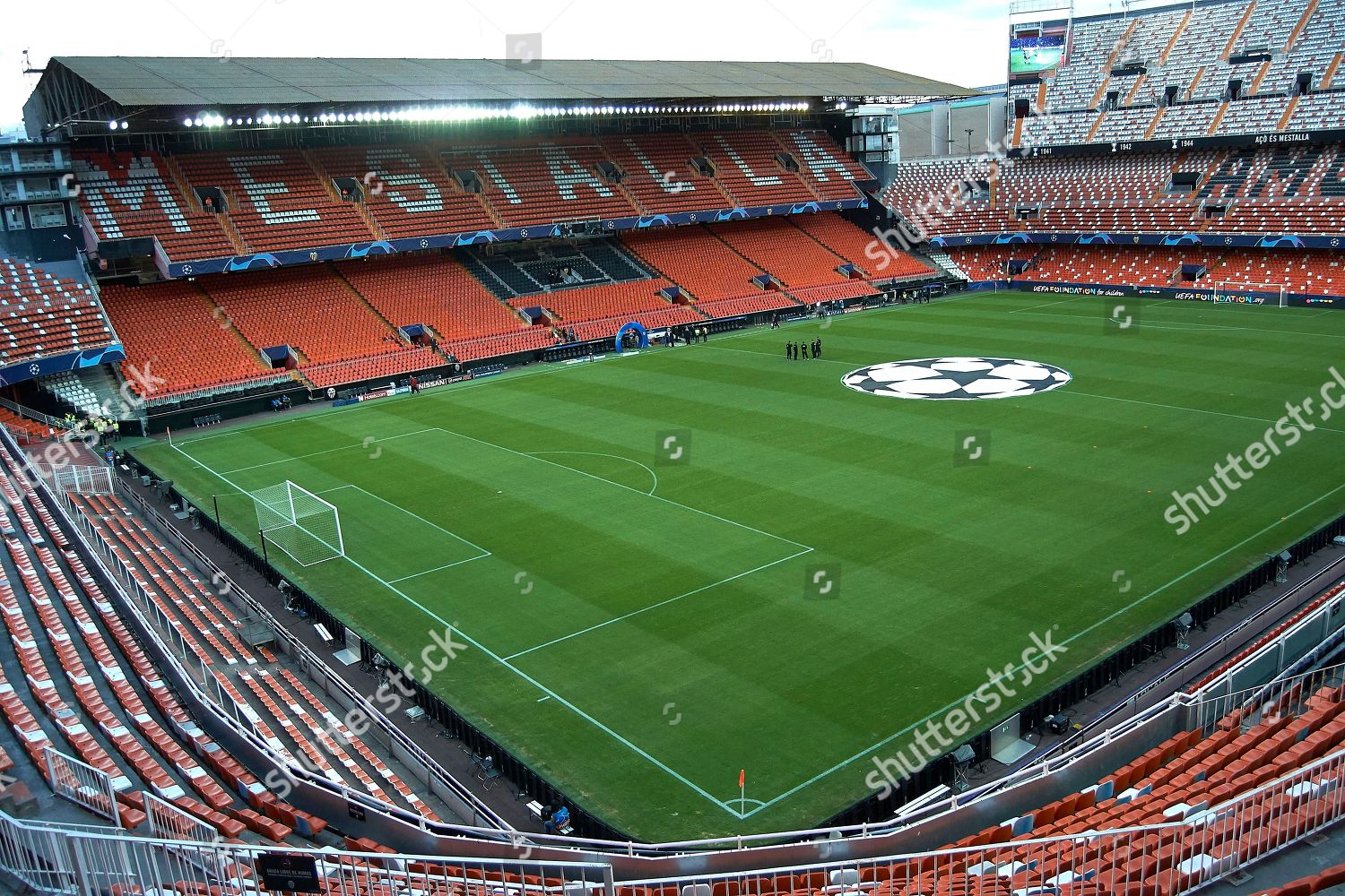 Mestalla Stadium Empty Grades Before Match Editorial Stock Photo ...
