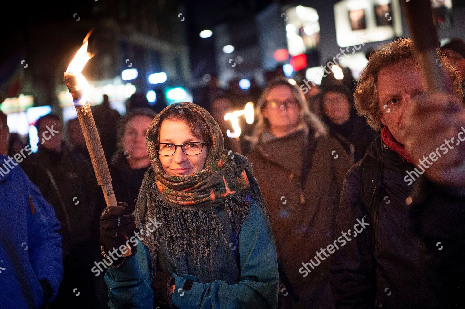 People Holding Torches Join Commemoration Event Editorial Stock Photo - Stock Image | Shutterstock