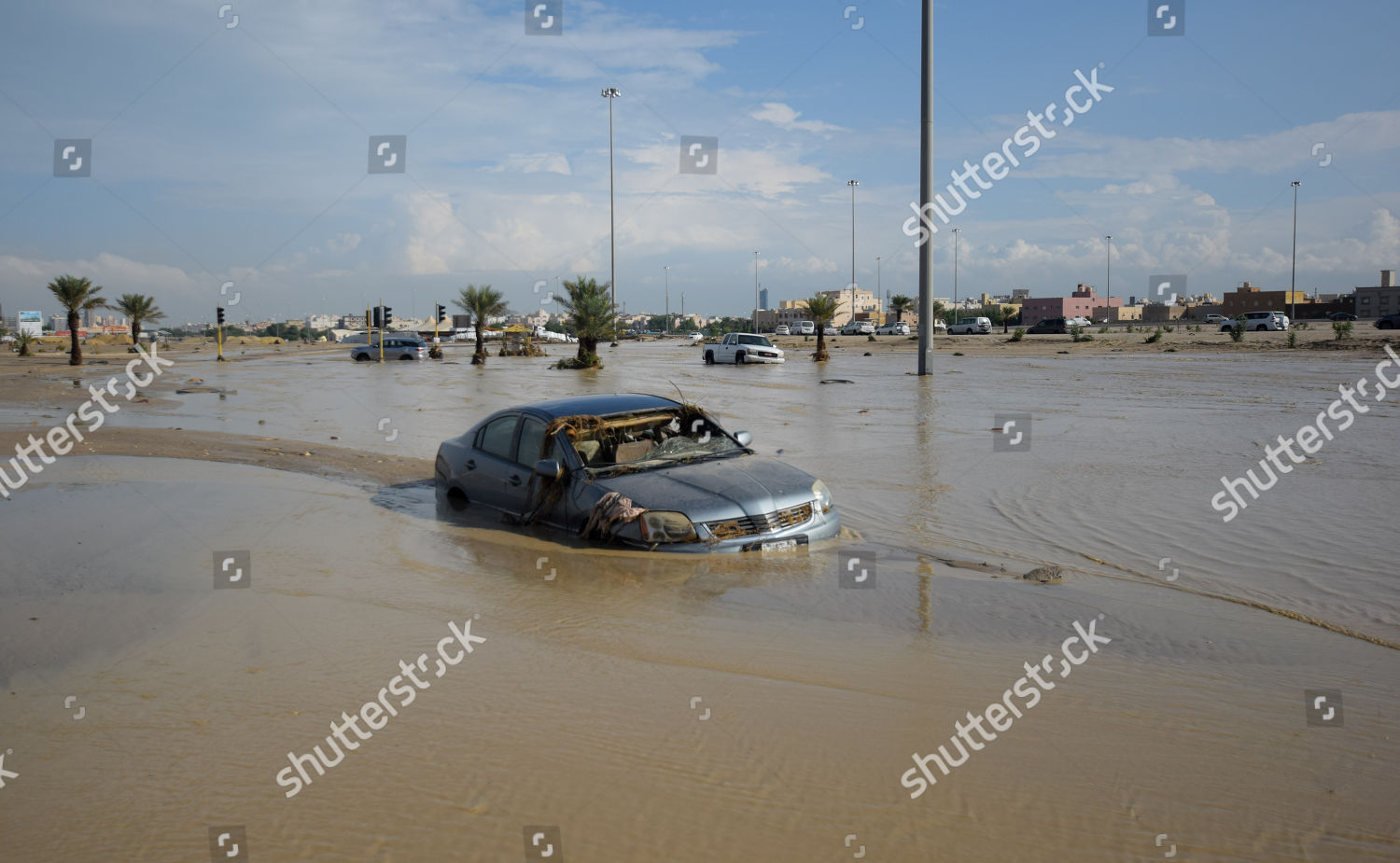 Vehicle Flood Water Fahaheel Area Kuwait Editorial Stock Photo - Stock ...