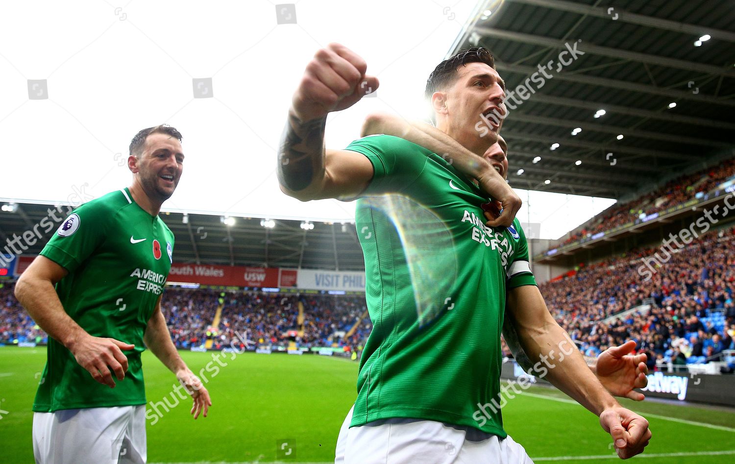 Lewis Dunk Brighton Hove Albion Celebrates Editorial Stock Photo ...
