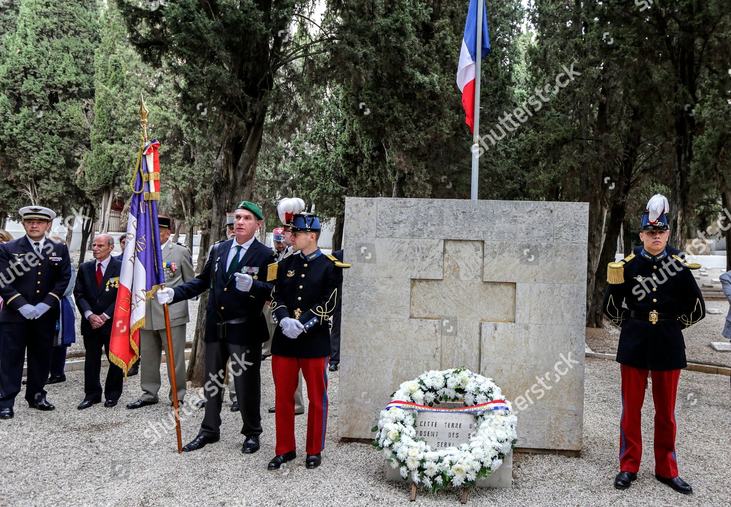 French Soldiers Stand Attention Honor French Editorial Stock Photo ...