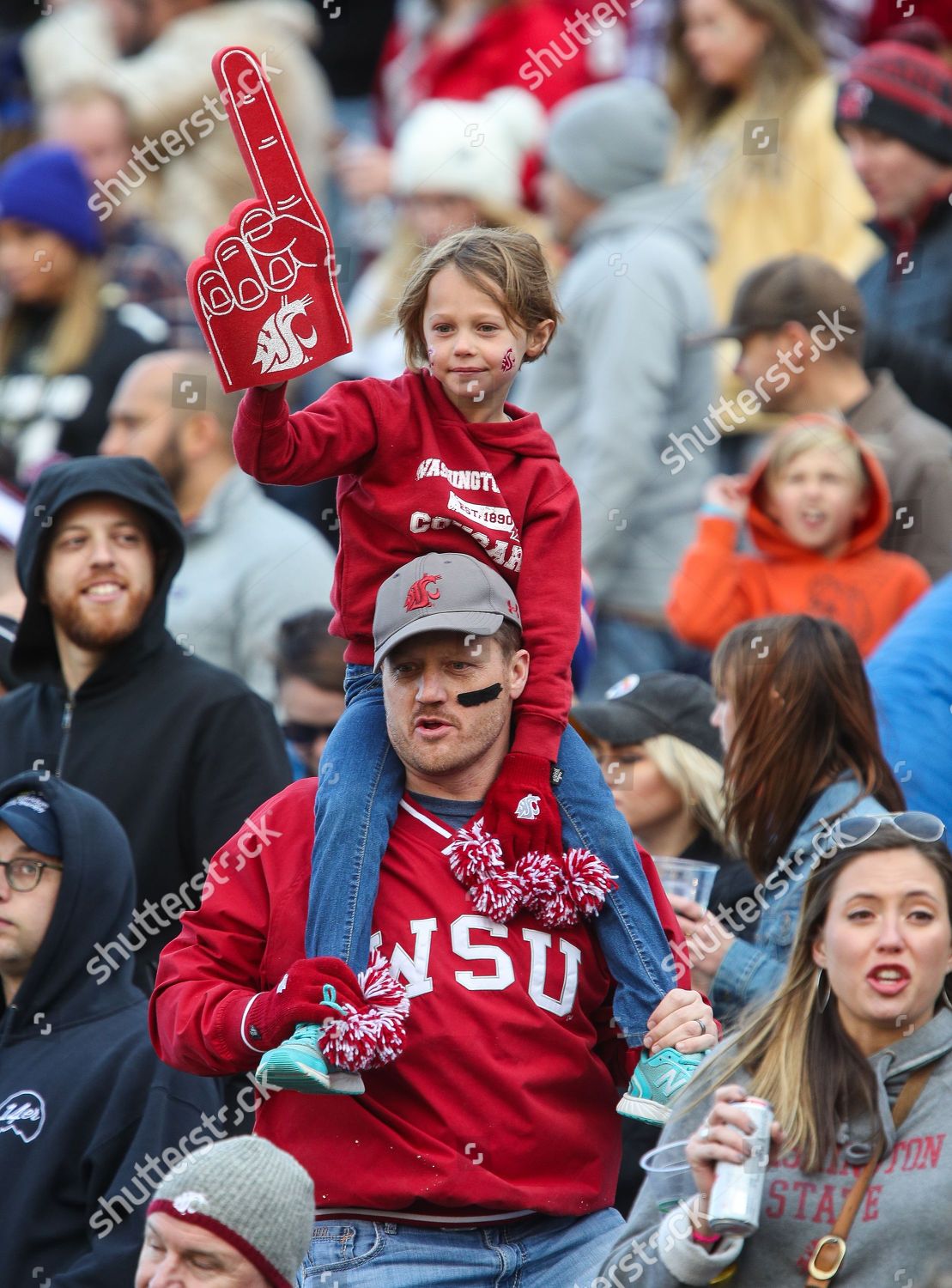 Young Washington State Fan Sits Atop Editorial Stock Photo - Stock ...