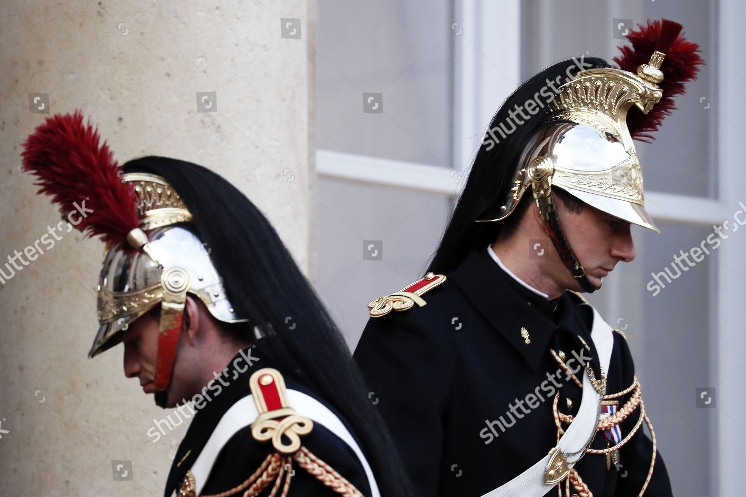 French Guards Honor Prepare Elysee Palace Editorial Stock Photo - Stock ...