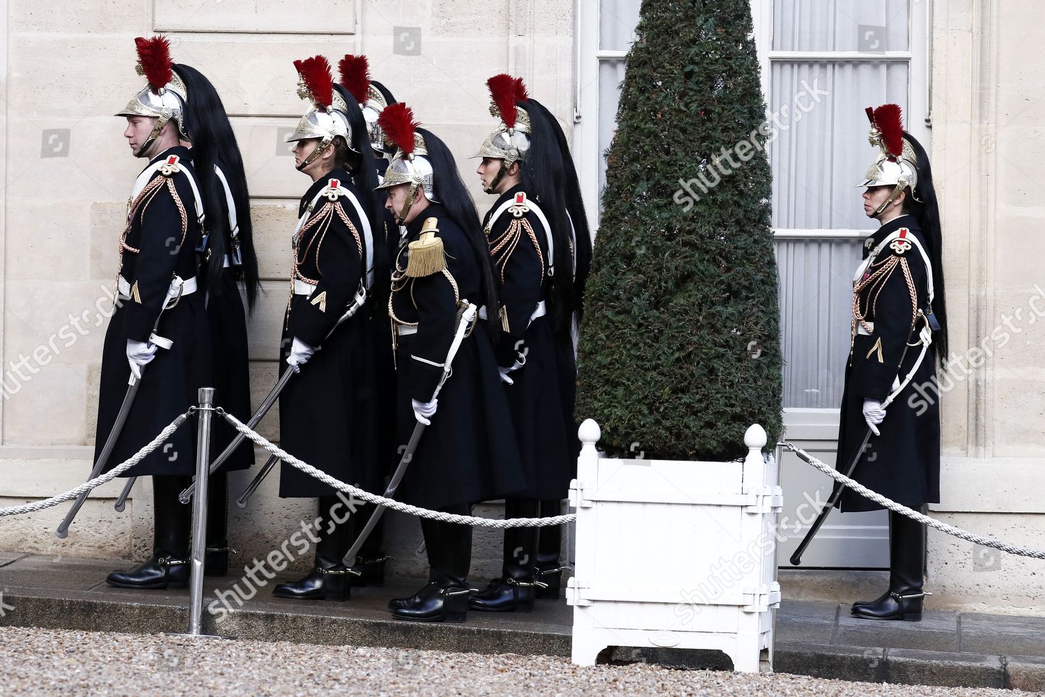 French Guards Honor Prepare Elysee Palace Editorial Stock Photo - Stock ...