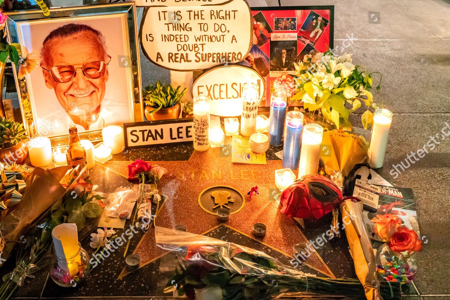 Fans Gather Stan Lees Star On Editorial Stock Photo - Stock Image ...