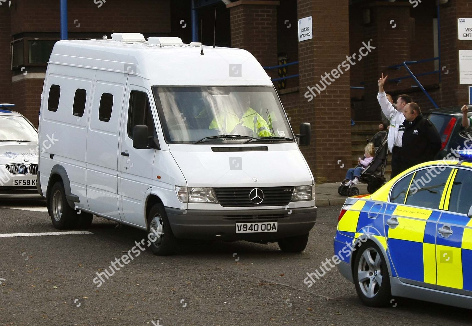 Police Convoy Leaving Greenock Prison Bound Editorial Stock Photo ...