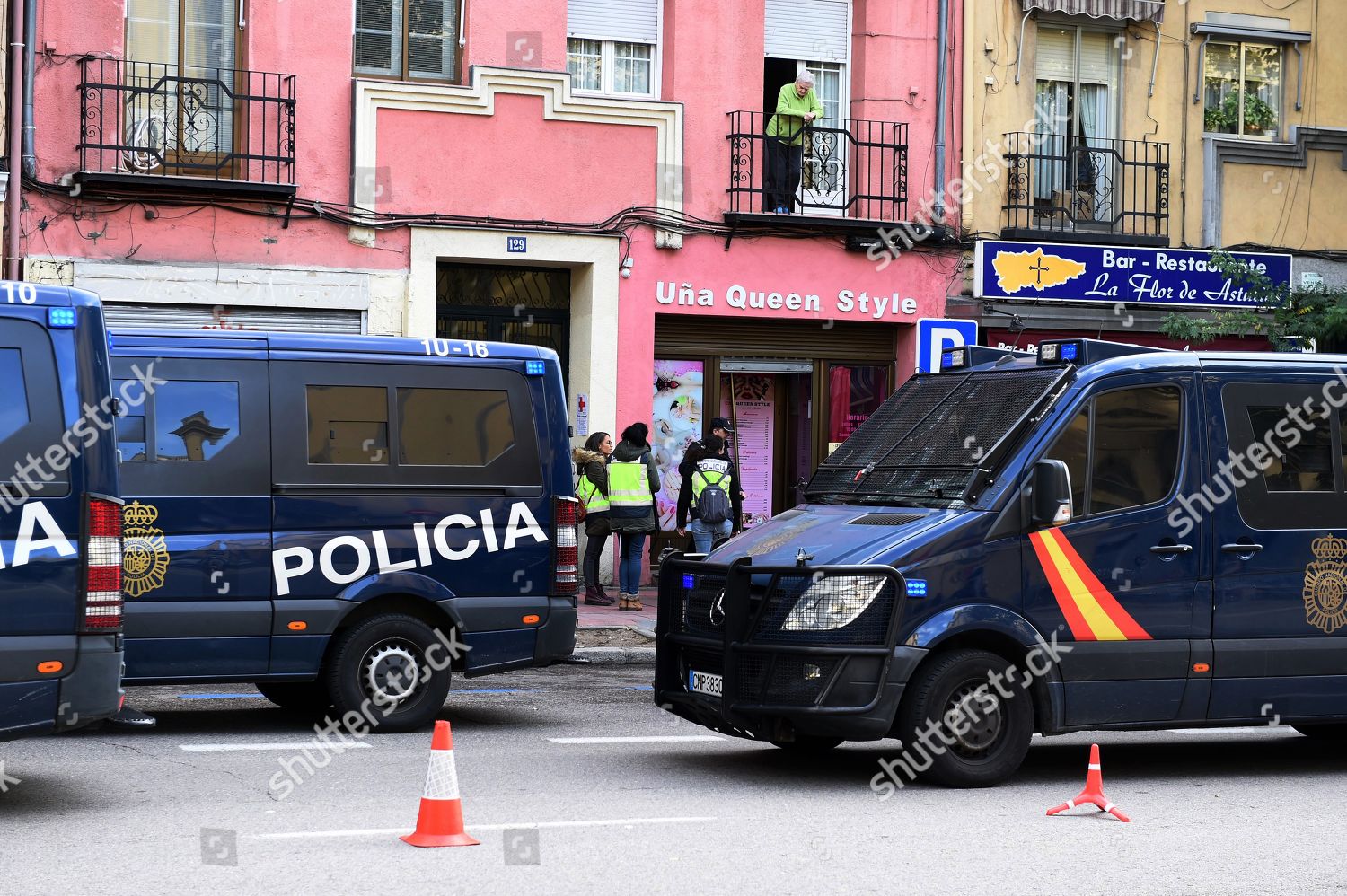 Spanish National Police Officers Stand Outside Editorial Stock Photo ...