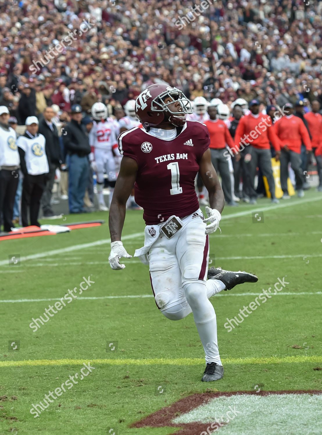 College Station Txtexas Receiver Quartney Davis Editorial Stock Photo ...
