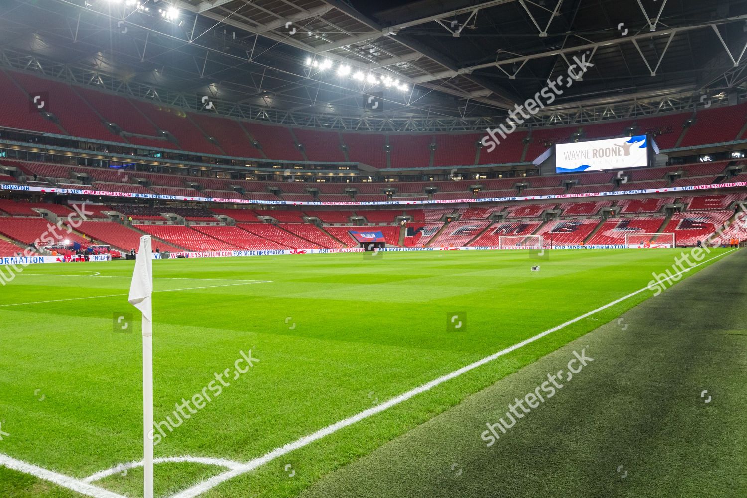 Wembley Stadium Pitch Prior International Friendly Editorial Stock ...