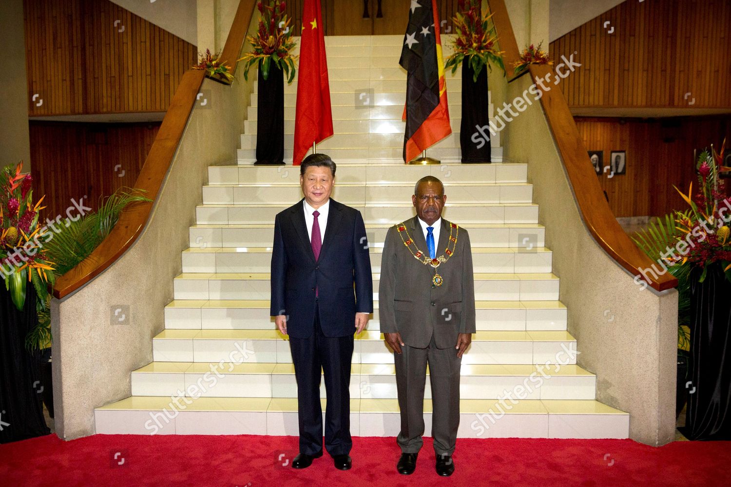 Chinese President Xi Jinping L Papua Editorial Stock Photo - Stock ...