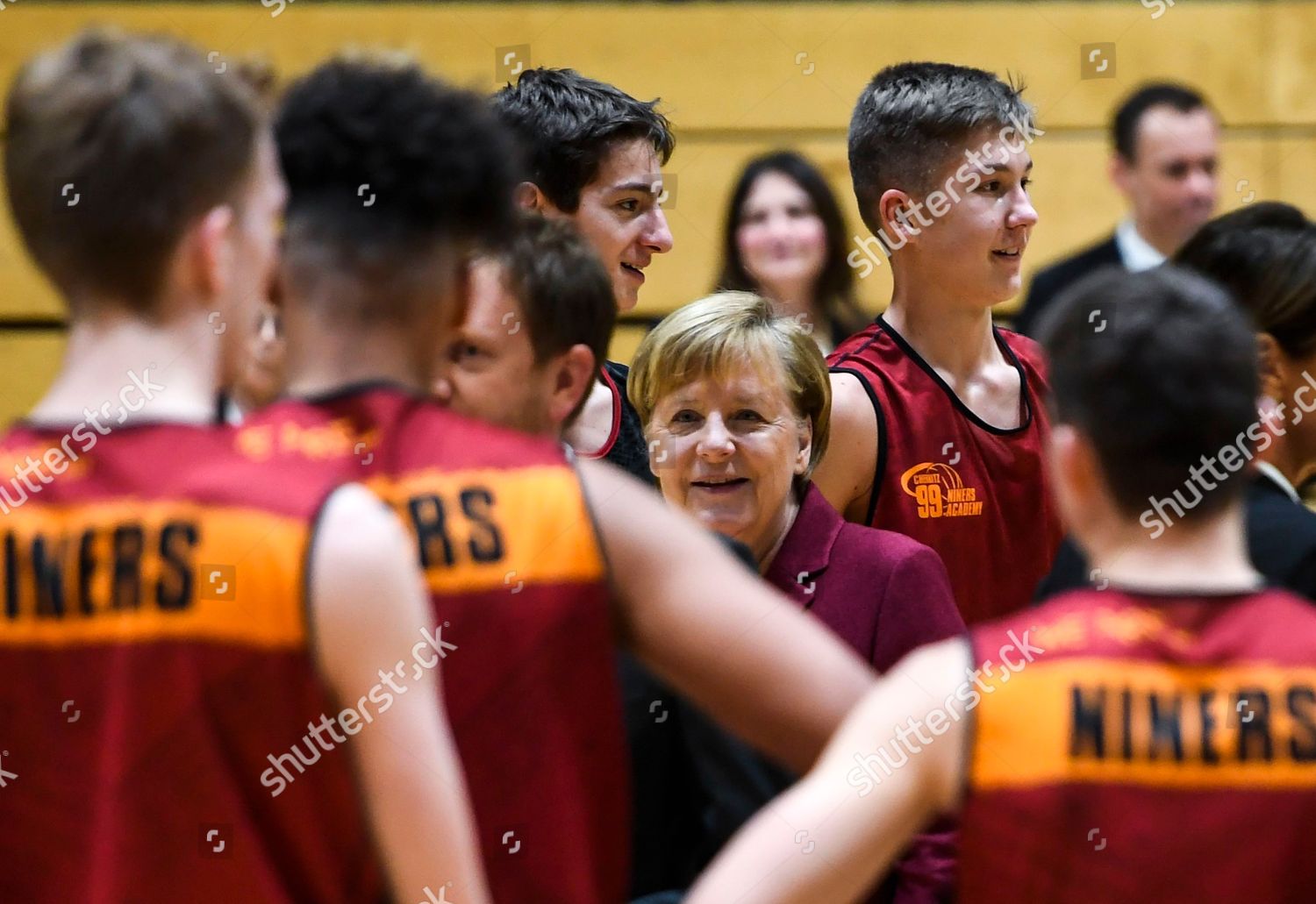 German Chancellor Angela Merkel C Meets Editorial Stock Photo - Stock ...