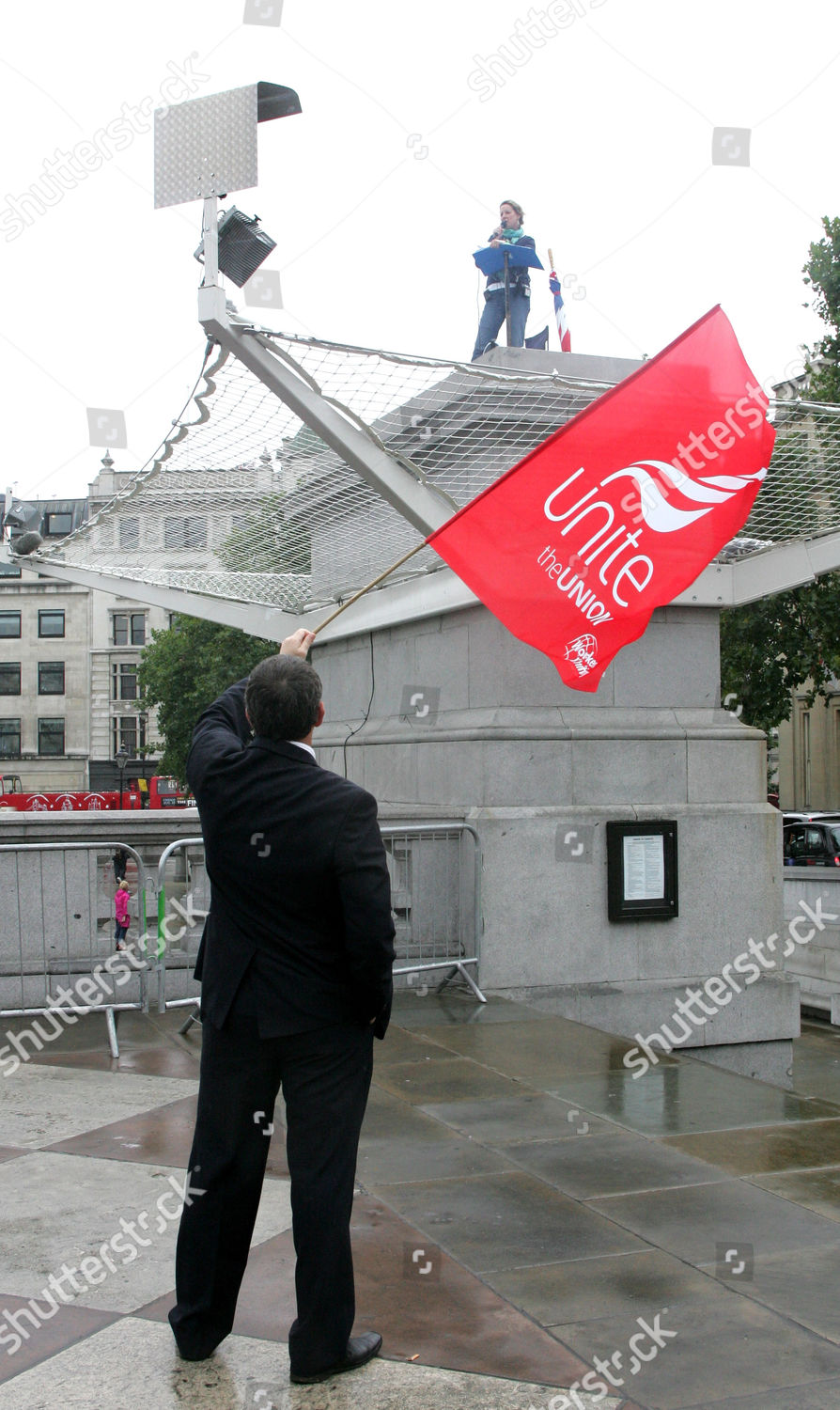 Unite Union Protest Fourth Plinth Editorial Stock Photo - Stock Image ...