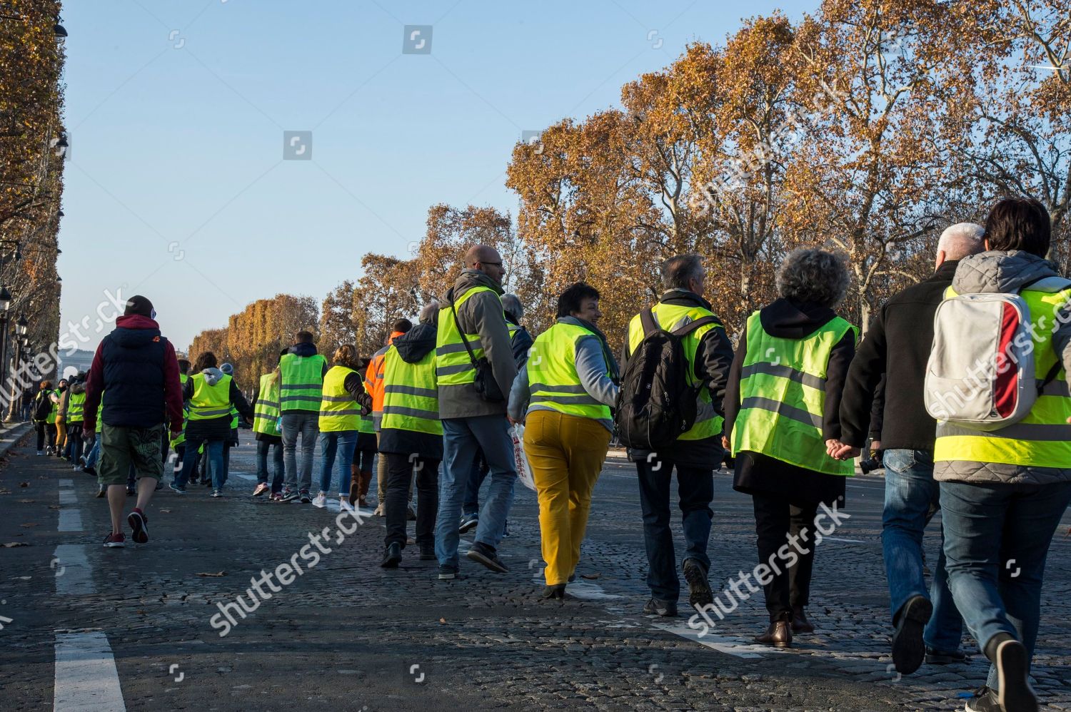 Protesters Wearing Yellow Vests Seen Holding Editorial Stock Photo ...