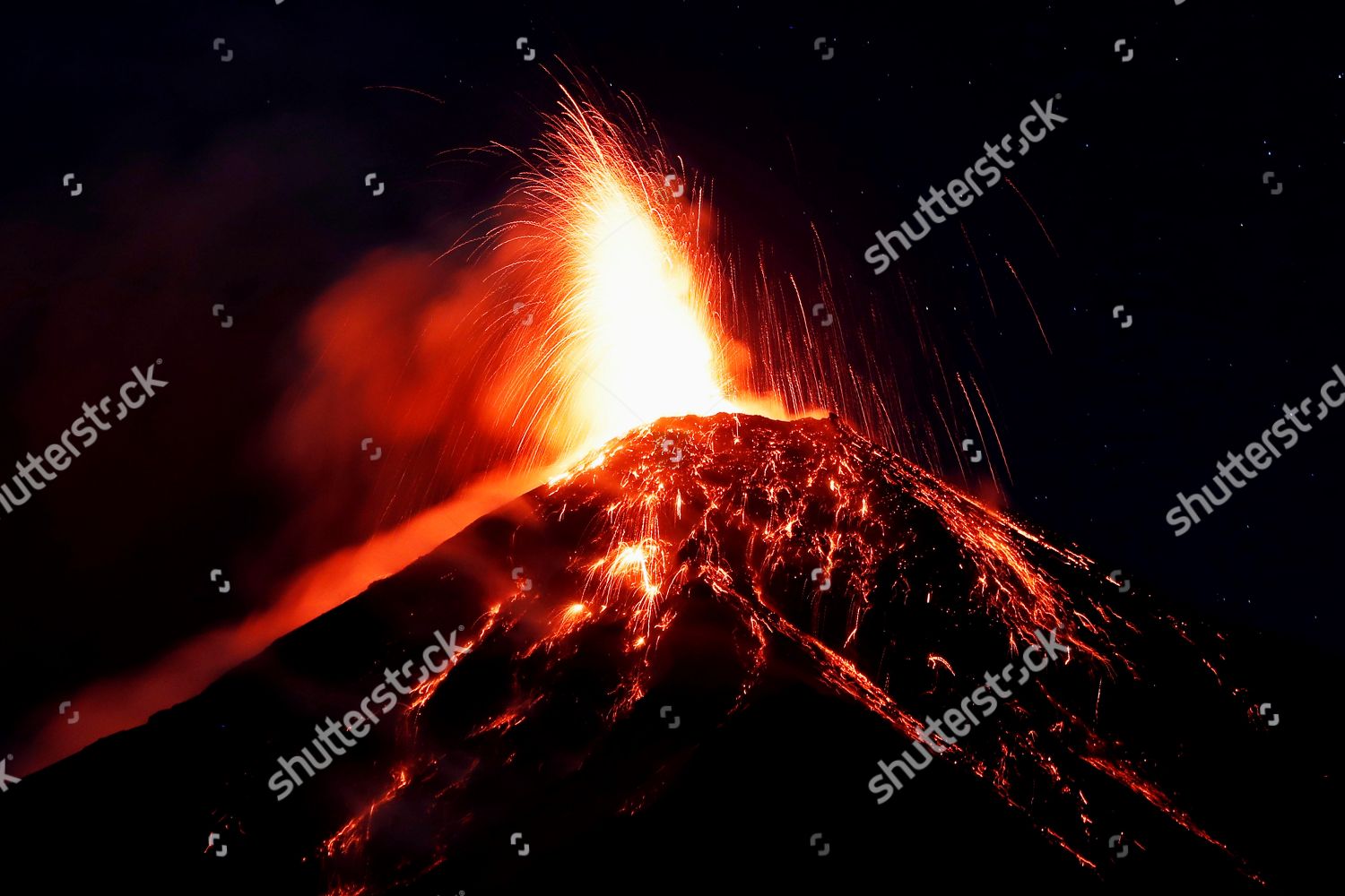 VOLCAN DE FUEGO VOLCANO FIRE MOUNT Editorial Stock Photo - Stock Image ...