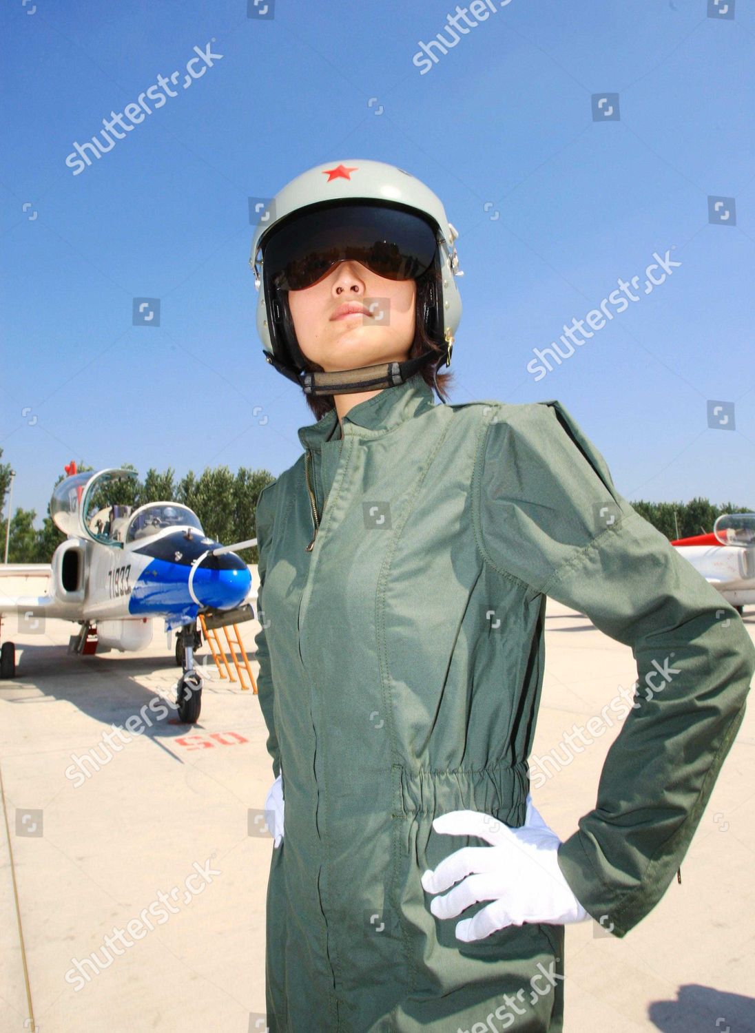Female Jet Fighter Pilot Dressed New Editorial Stock Photo - Stock ...