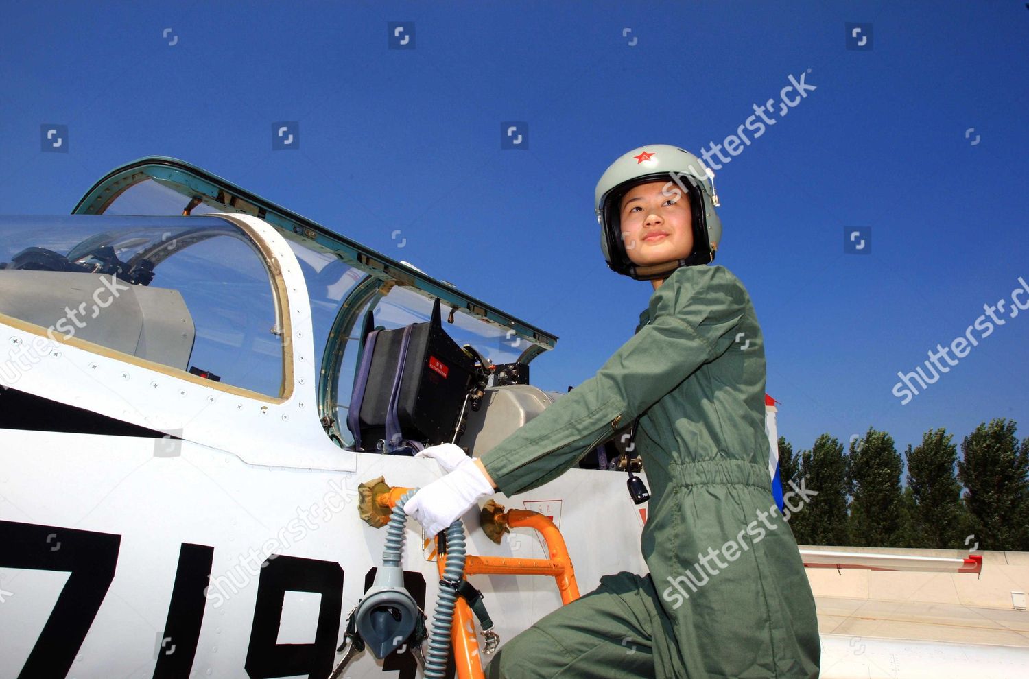 Female Jet Fighter Pilot Dressed New Editorial Stock Photo - Stock ...