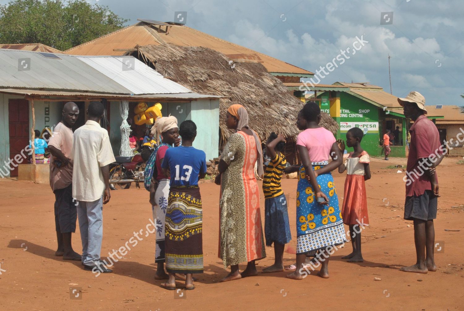 Villagers Stand Front House Where They Editorial Stock Photo - Stock ...