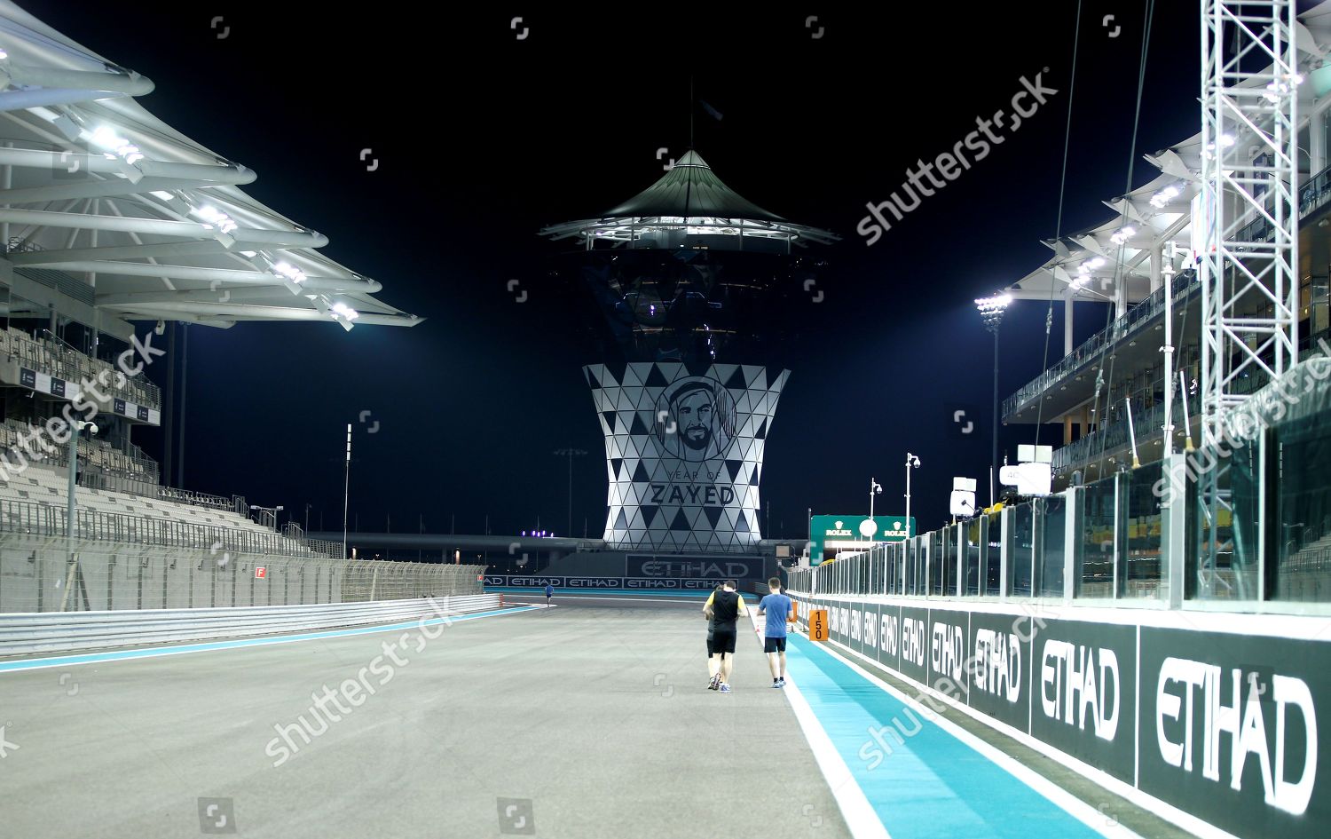 People Walk On Yas Marina Circuit Editorial Stock Photo - Stock Image ...