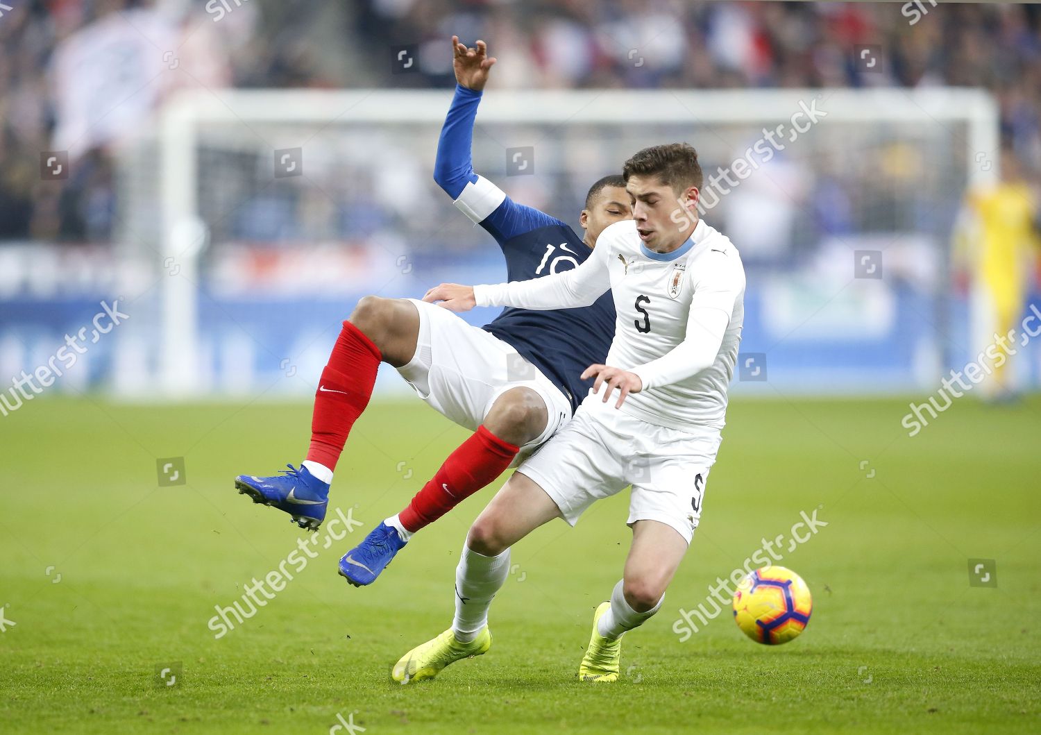 Frances Foreward Kylian Mbappe Tackled By Editorial Stock Photo - Stock ...