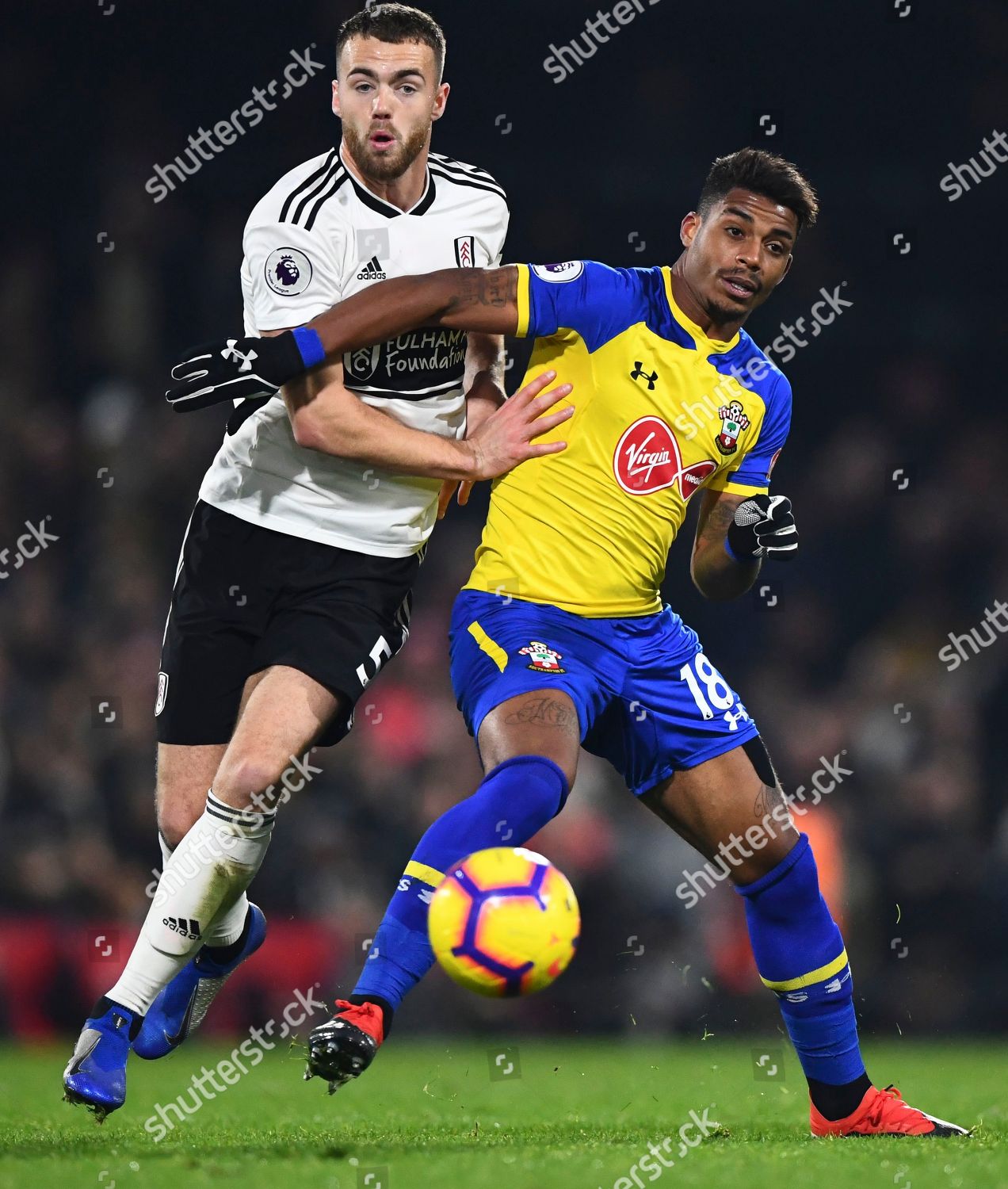 Calum Chambers Fulham Battles Mario Lemina Editorial Stock Photo ...
