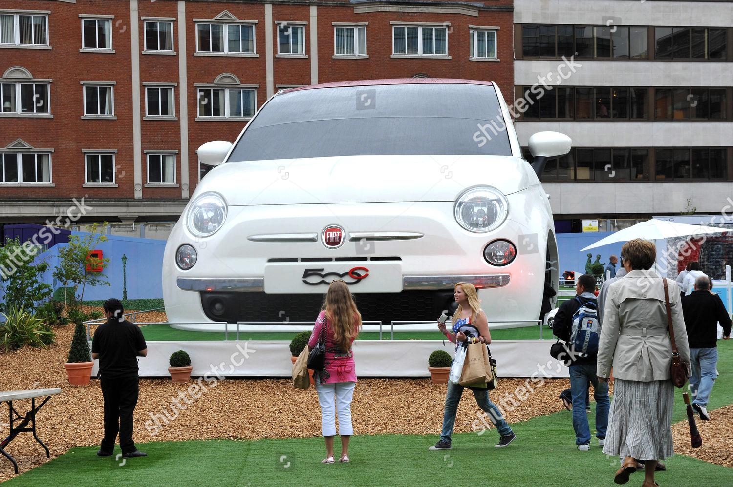 Giant Fiat 500 C Convertible Editorial Stock Photo - Stock Image ...