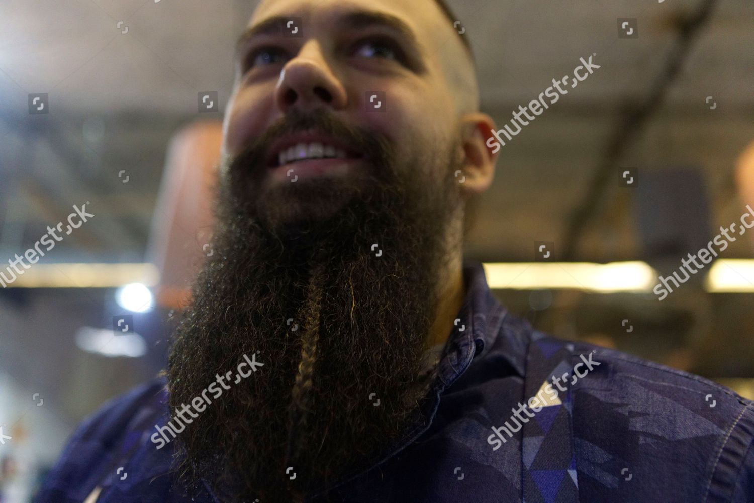 Man Shows Off Braid His Beard Editorial Stock Photo - Stock Image ...
