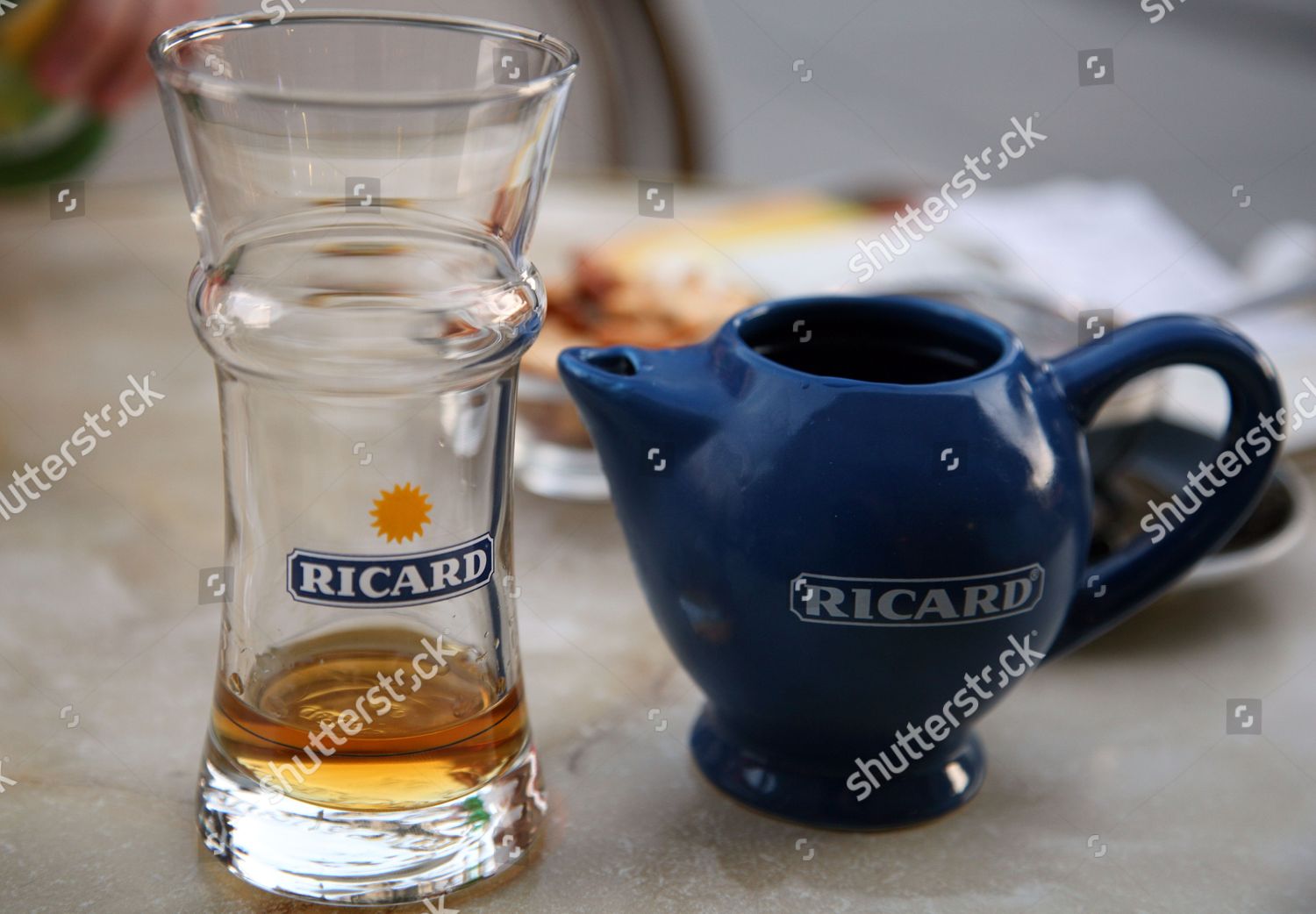 Glass Ricard Water Jug France Editorial Stock Photo - Stock Image ...