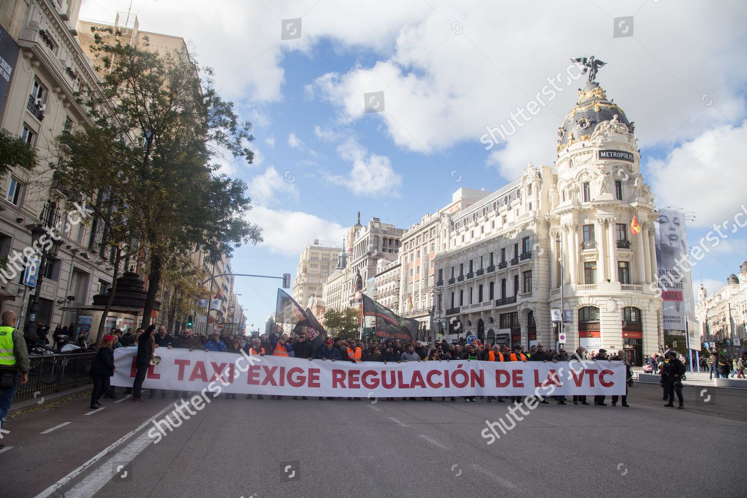Protesters Seen Huge Banner During Demonstration Editorial Stock Photo ...